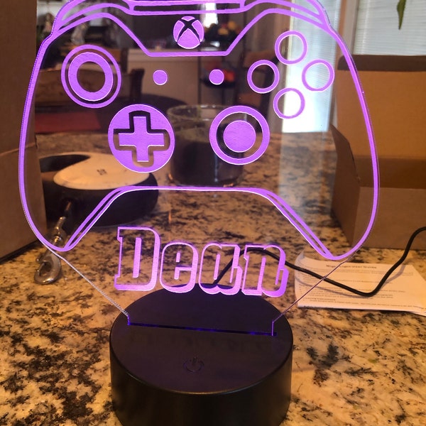 Game Controller Night Light, Personalized Free, LED Night Lamp, With ...