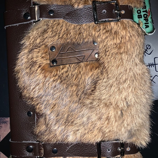 Rune Leather Journals - W/ Fur or Plain -refillable, Hardback Journal ...