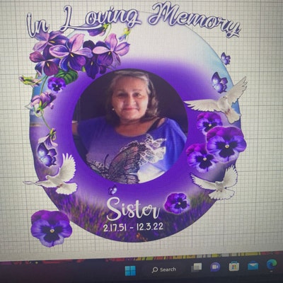 Loving Memory-violet-purple Memorial Template Commercial Use Instant ...