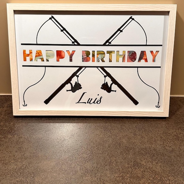 Crossed Bass Fishing Rods Monogram Svg, Fishing Pole Split Name Frame ...