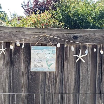 Mermaid Beach Sign Hanging Sign Beach Decor Wall Sign - Etsy