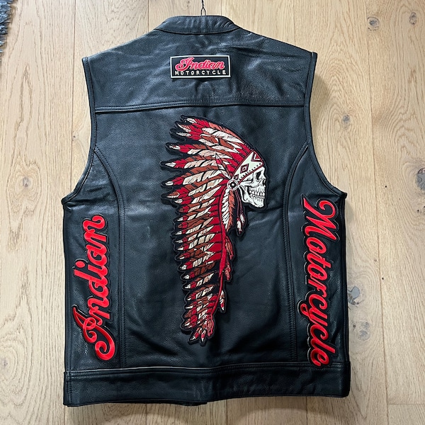 INDIAN SKULL Patch for Custom Biker Vest - Etsy