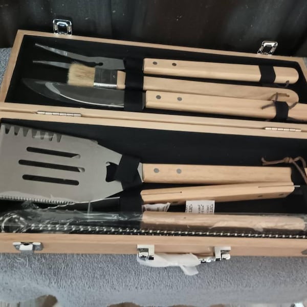 BBQ Set, Custom Grill Set, Personalized BBQ Set, Grill Set, Custom BBQ ...