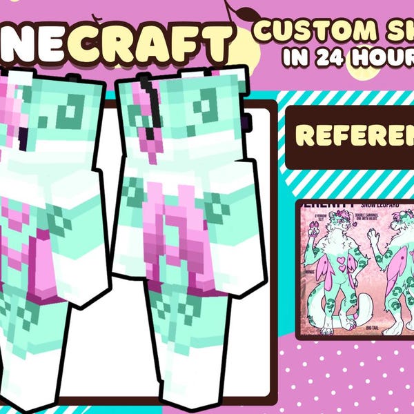 Custom Furry Minecraft Skins From Scratch | Unique Fursona & Anthro ...