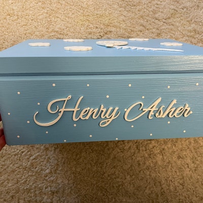 Bespoke Memory Box With Name for Girl, Legacy Box, Memory Box, Baby ...