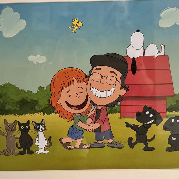 Custom Peanuts/snoopy Style Portrait Two-person Illustration - Etsy