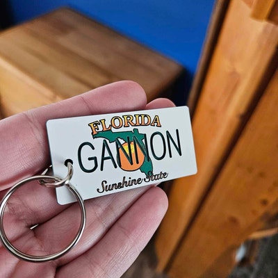 Personalized Engraved California Classic Replica License Plate Keychain ...