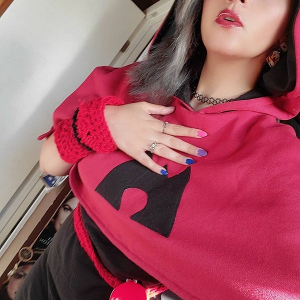 Team Magma Inspired Cosplay Poncho Hoodie - Etsy