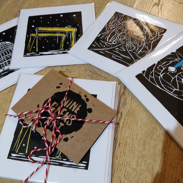 London Linocut Print | St Mary Axe City of London | Lino Relief Print ...