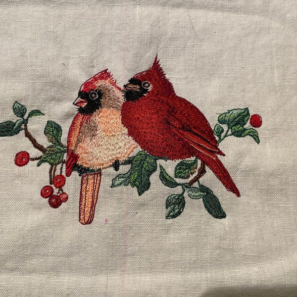 CARDINALS - Single Machine Embroidery Design for 5x7" Hoop in 7 Formats ...