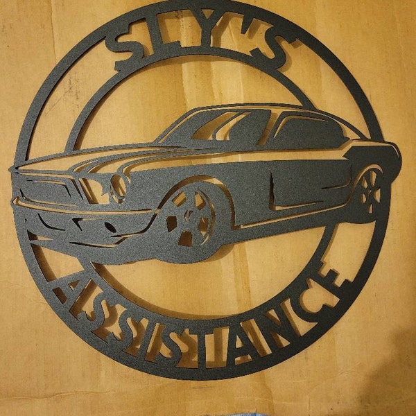 Personalized Metal Car Sign, Car Signs for Garage, Car Name Sign ...