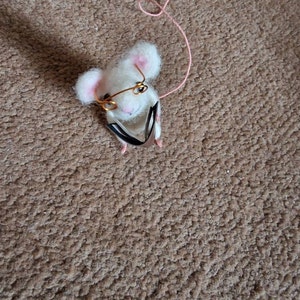 Felt Toy Miniature Mice Brown Gray White Mouse With Flower - Etsy