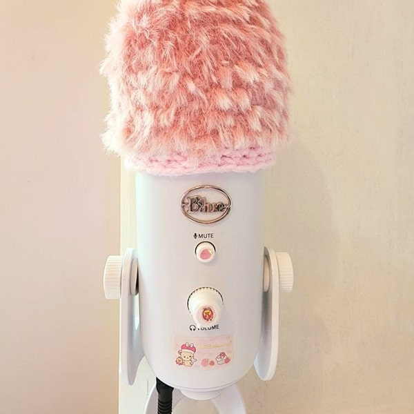 Crocheted Blue Yeti Mic Fuzzy Windscreen Pop Filter - Custom, MADE TO ...