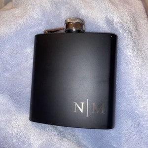 Personalized Engraved Flask Personalized Black Flask | Etsy