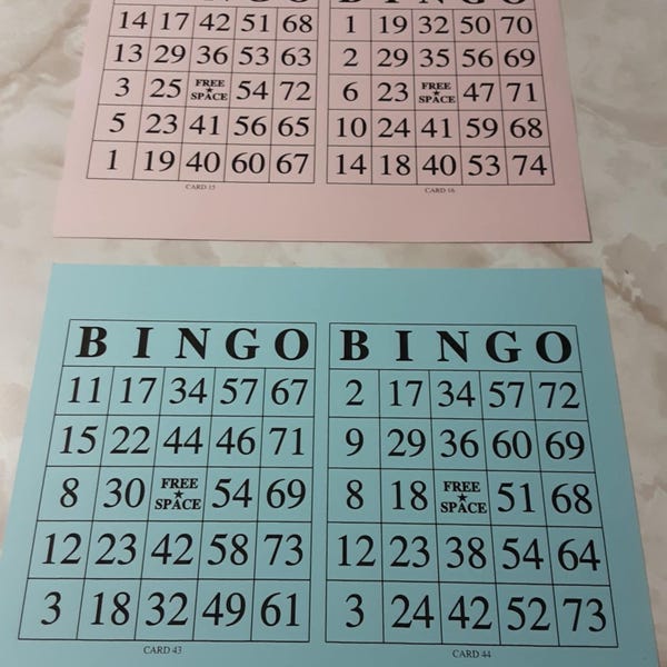 Jumbo Bingo Cards! 100 Large Print 1-75 Bingo Cards, 1 per Page ...
