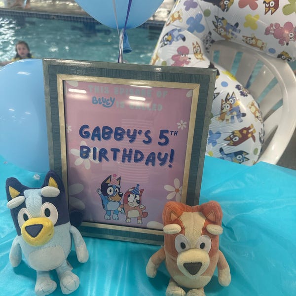 Bluey Birthday Welcome Sign Birthday Bluey Party Poster Bluey Sign ...