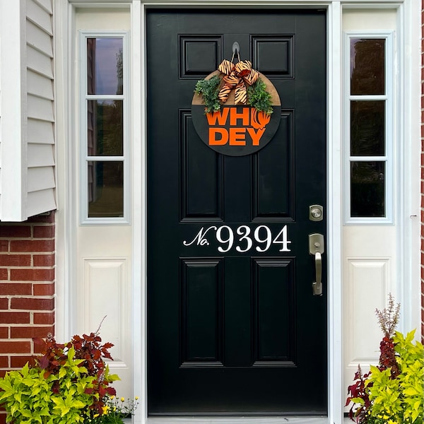 Front Door Number Vinyl Decal • Street Number - House Address Number ...