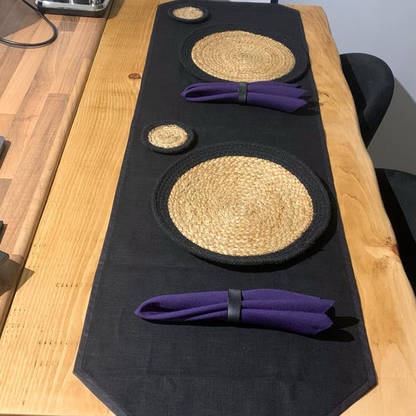 Linen Coaster | OEKO-TEX Certified Linen Double Layer Coasters | Washed ...