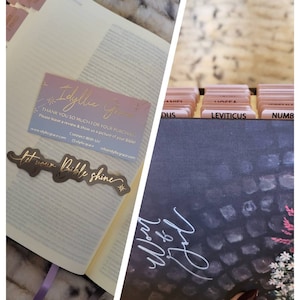 Mini Blushing Pink Gold Foil Bible Tabs Standard & - Etsy