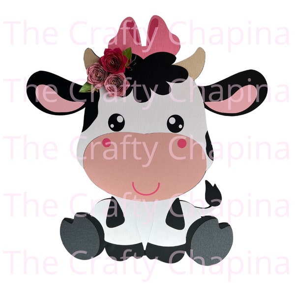 INSTANT Download. Cute Sitting Cow Cut Files and Clip Art. Personal and ...