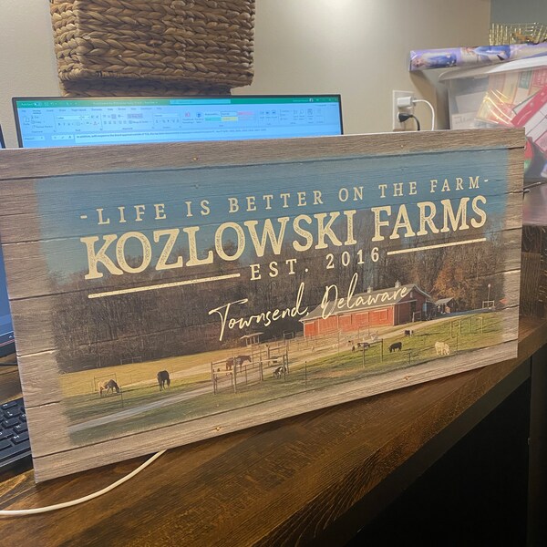 Personalized Farm Name Sign - Family Farm Custom Canvas Print With ...