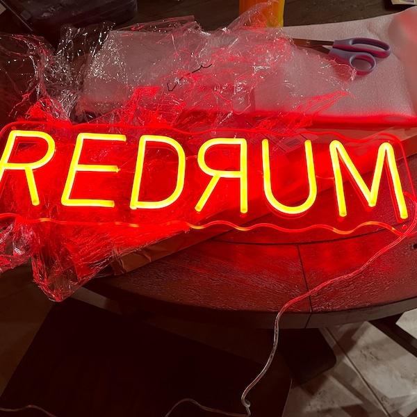 REDRUM Neon Sign| the Shining 80s Horror Movie LED Light| Scary ...