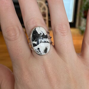 White Buffalo Turquoise Ring, CHOOSE Your STONE and SIZE Sterling ...