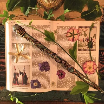 Magic Wand Wood Magic Wand Purple Magic Wand Princess Wand Gold and ...