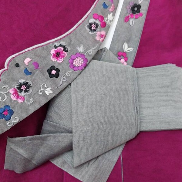 Premium Japanese Kimono "obi Bow" Women - Japanese Obi Pink With Flower ...