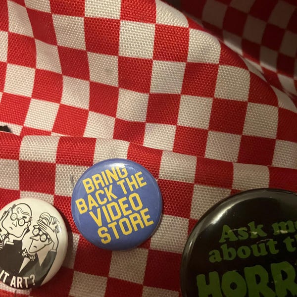 Video Rental Sticker Buttons Magnets & Bottle Openers. Set 01 - Etsy