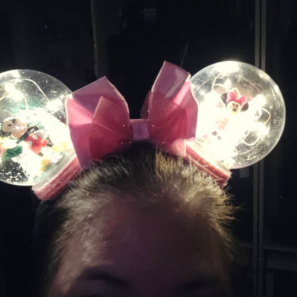Mickey and Minnie Flower Light up Globe Mouse Ears - Etsy