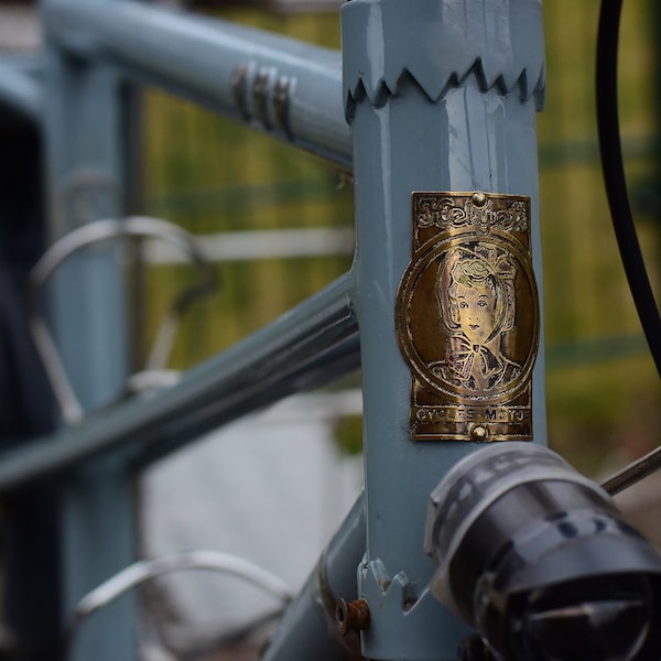 Vintage Head Badge Bicycle Cycles GEORGINA France Tube Antique Bike ...