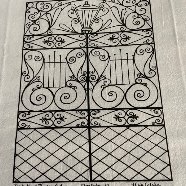 Charleston Art, Charleston Print, Charleston Gates, Charleston SC Wall ...