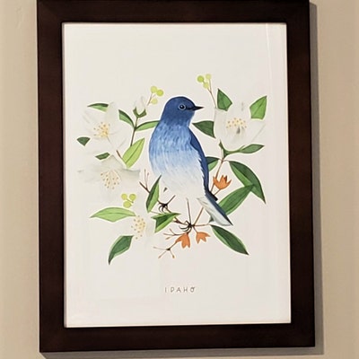 North Carolina State Bird Art Print North Carolina Cardinal and Dogwood ...