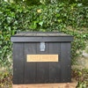 Personalised Doorstep Wood Parcel Box. Porch Parcel Storage Box ...
