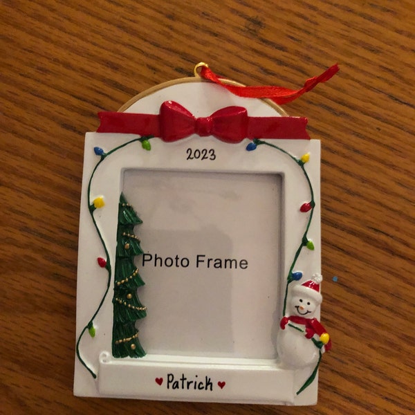 Personalized Photo Frame Christmas Ornament - Personalized Picture ...