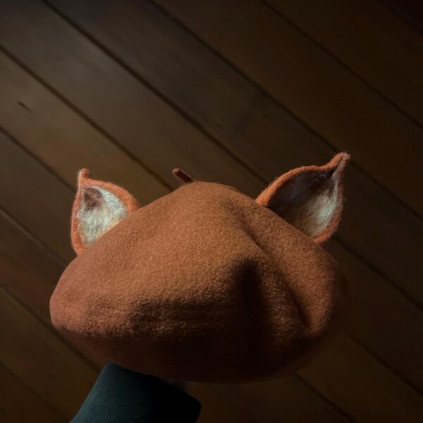 Christmas Funny Green Beret, Green Frog Decor Beret Hat,handmade Wool ...