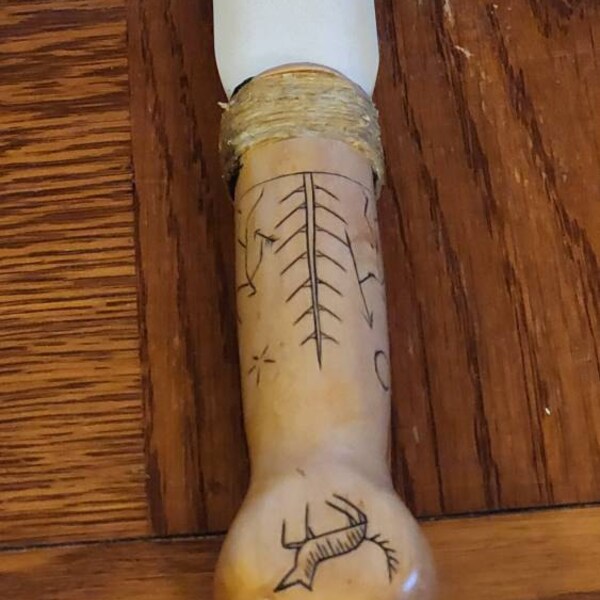Ancient Shaman Amulet, Bone Pyrography, Nordic Stone Bronze Age Art ...