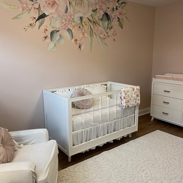 Removable Watercolor Flowers Wall Decals KATIE MAY Roses Blooms Peonies ...