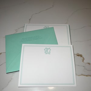 Personalized Note Cards Set Monogram Stationery Monogrammed - Etsy