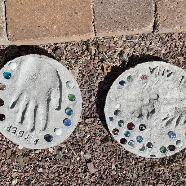 DIY Stepping Stone Kit, Handprint Stepping Stone, Footprint Stepping ...