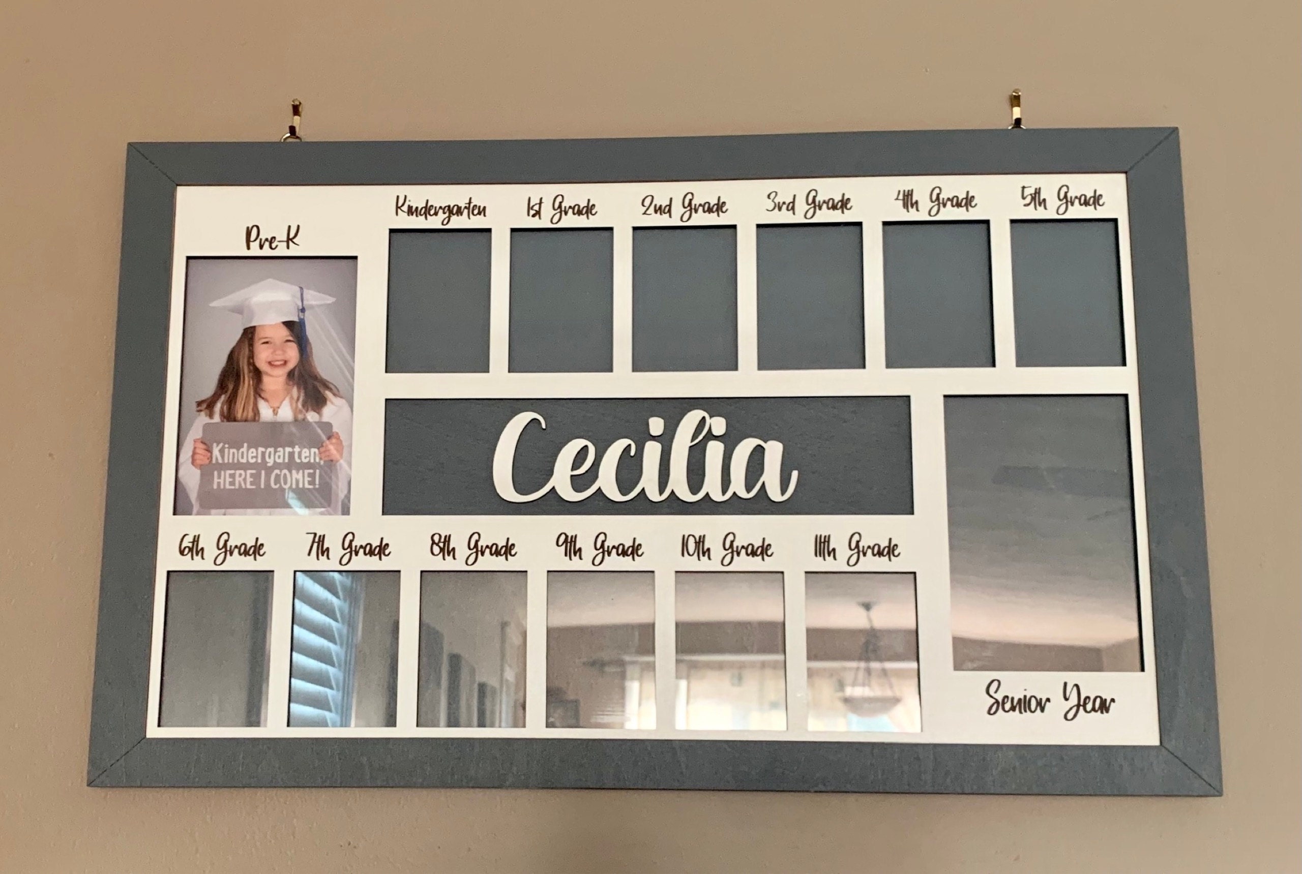 3D K-12 School Years Picture Frame Custom Personalized Photo Display ...