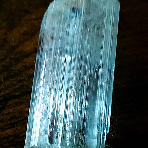 Light Blue Aquamarine Crystal With Mascovite Mica Specimen , Rough ...