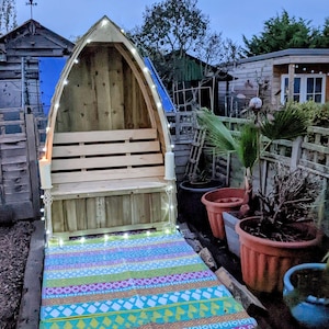 Boat Shaped/gothic Single Seat Garden Bench/arbour-delivered - Etsy