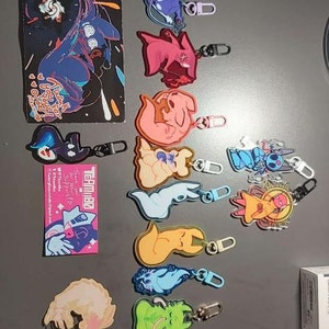 Rain World Acrylic Charms set 1 /// Looks to the Moon, Five Pebbles ...