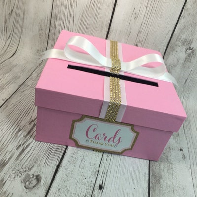 Large Card Holder Box,gift Money Box for Any Event, Light Teal, Aqua ...