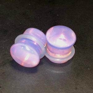 Stone Ear Tunnel Opalite Double Flare Concave Organic Stone Flesh ...