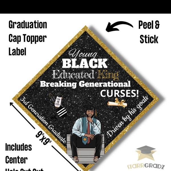 Graduation Cap Topper Label/ 1st Generation Graduate - Etsy