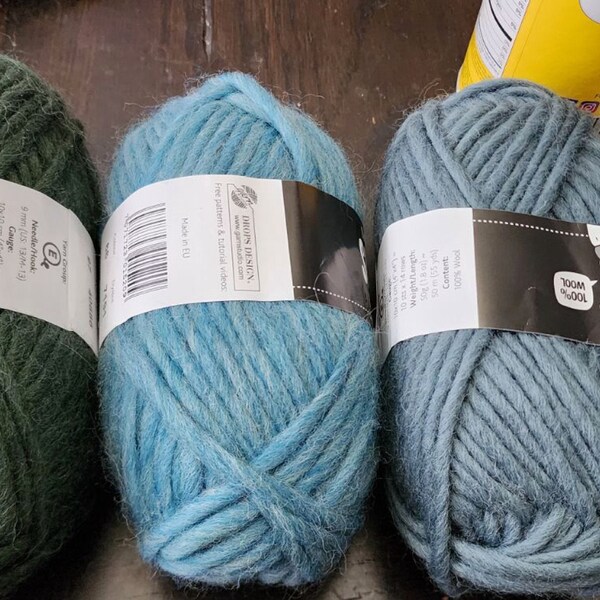Chunky Wool Yarn - Big Yarn - Bulky Yarn - DROPS SNOW - ESKIMO ...