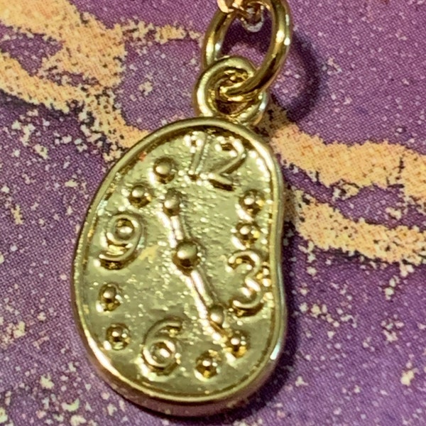 1pc Watch in Baroque Shape 24k Gold Charm, Watch Pendant Charm, Charm ...